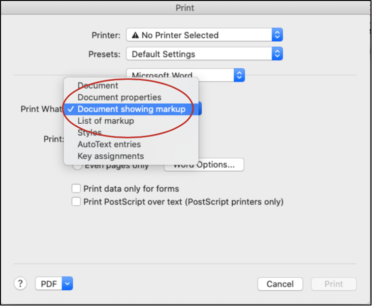 How To Print Track Changes In Microsoft Word